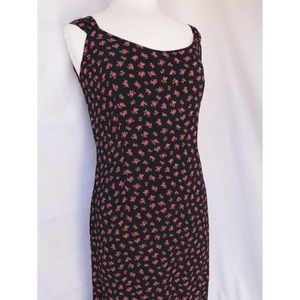 Vintage | Dresses | Vintage Rose Pattern Maxi Dress | Poshmark